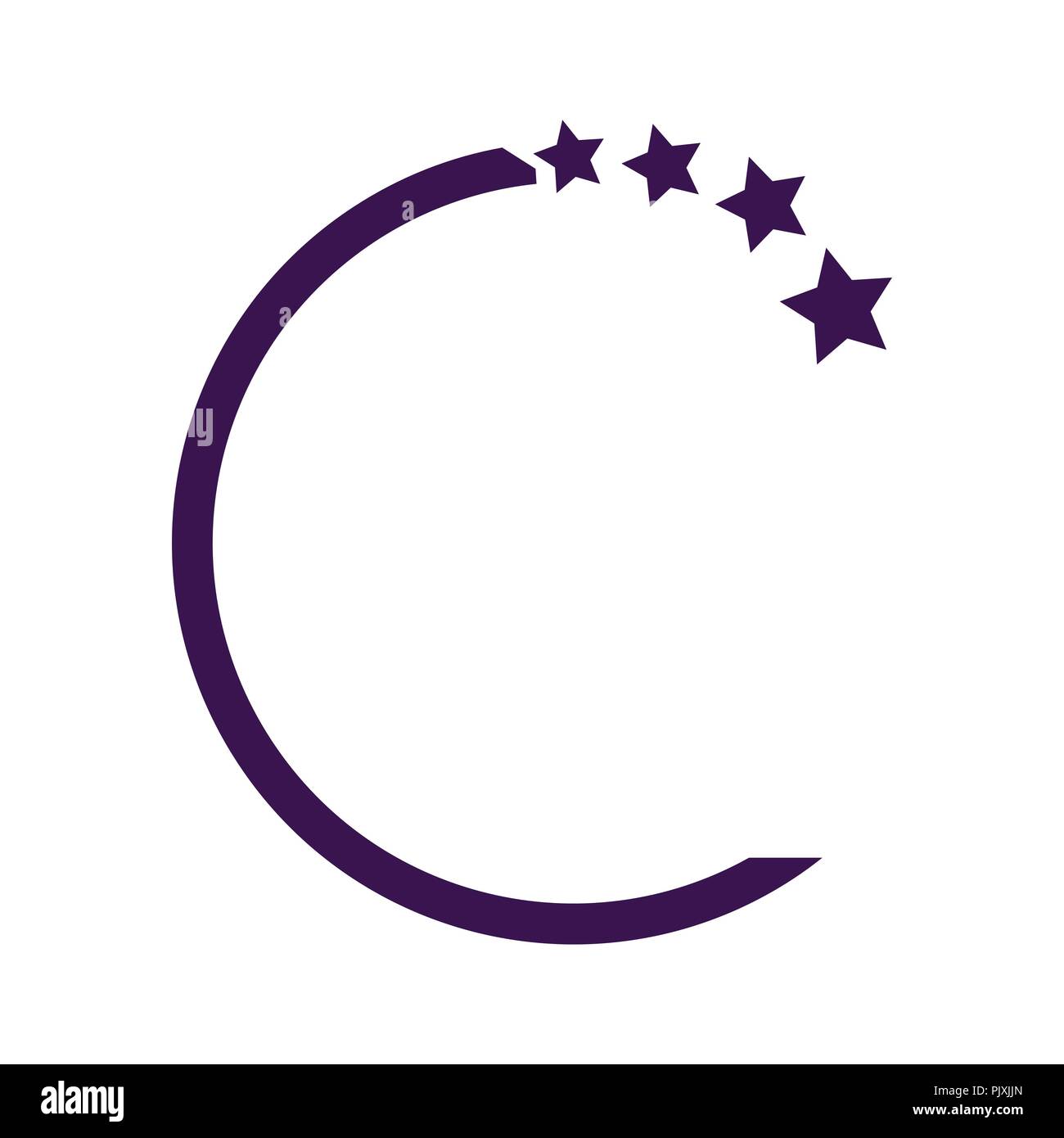 Design elements with star sign illustration. Development logo. Growth ...
