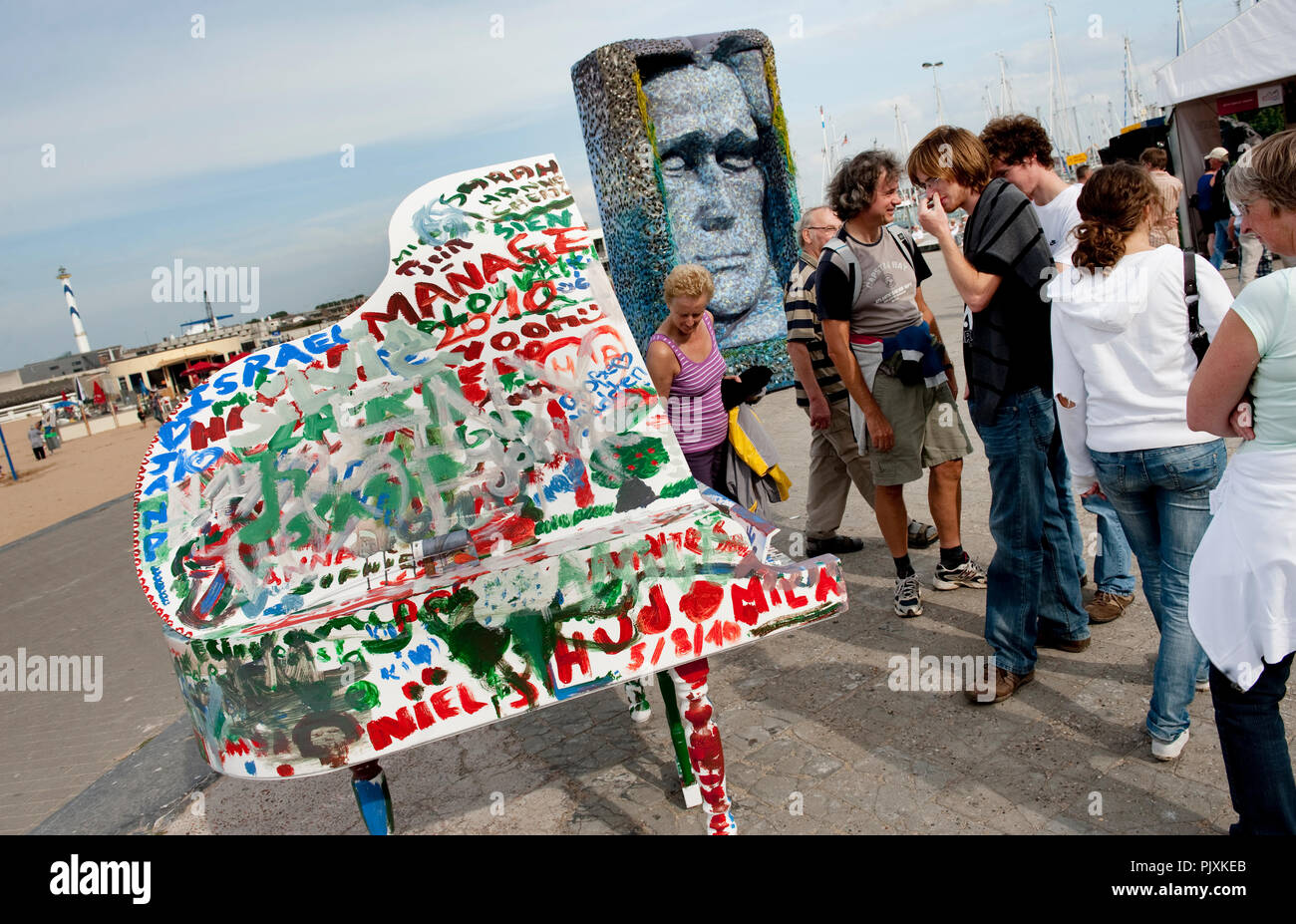 A Pleyel Piano in Ostend painted by Belgian artist Herr Seele in ...