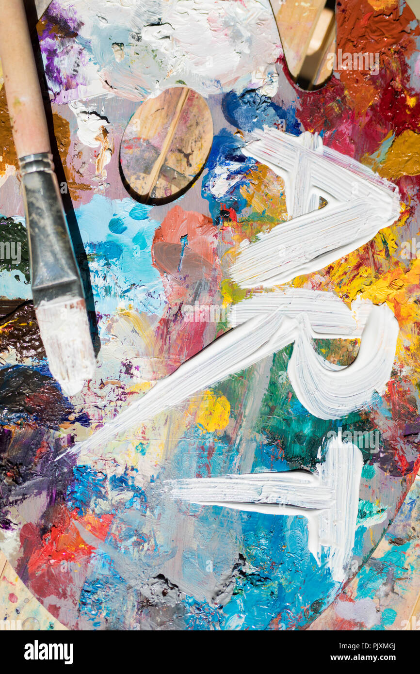 Mixing color art Stock Photo - Alamy