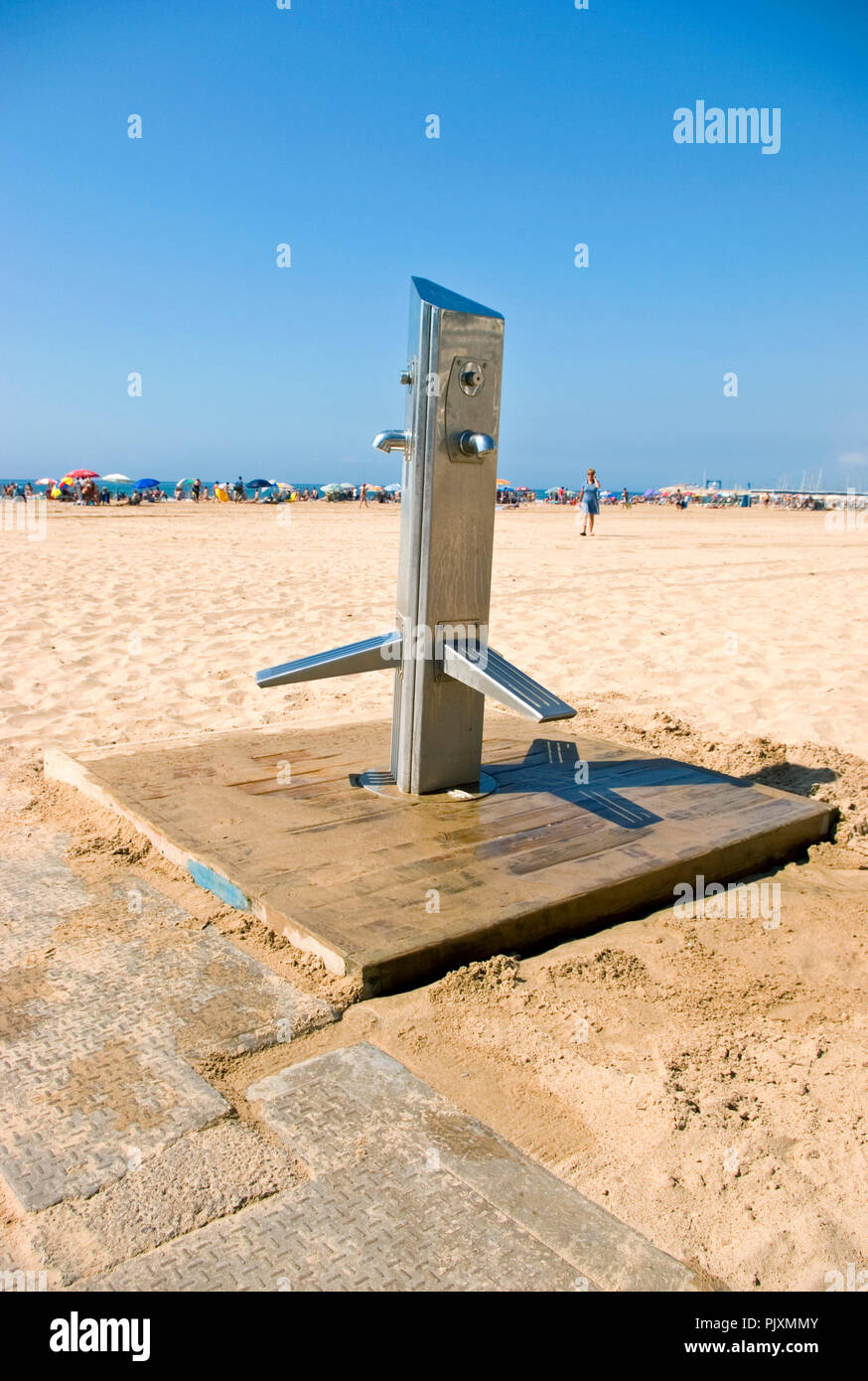 Water Pump at the Beach, Spain Stock Photo - Alamy