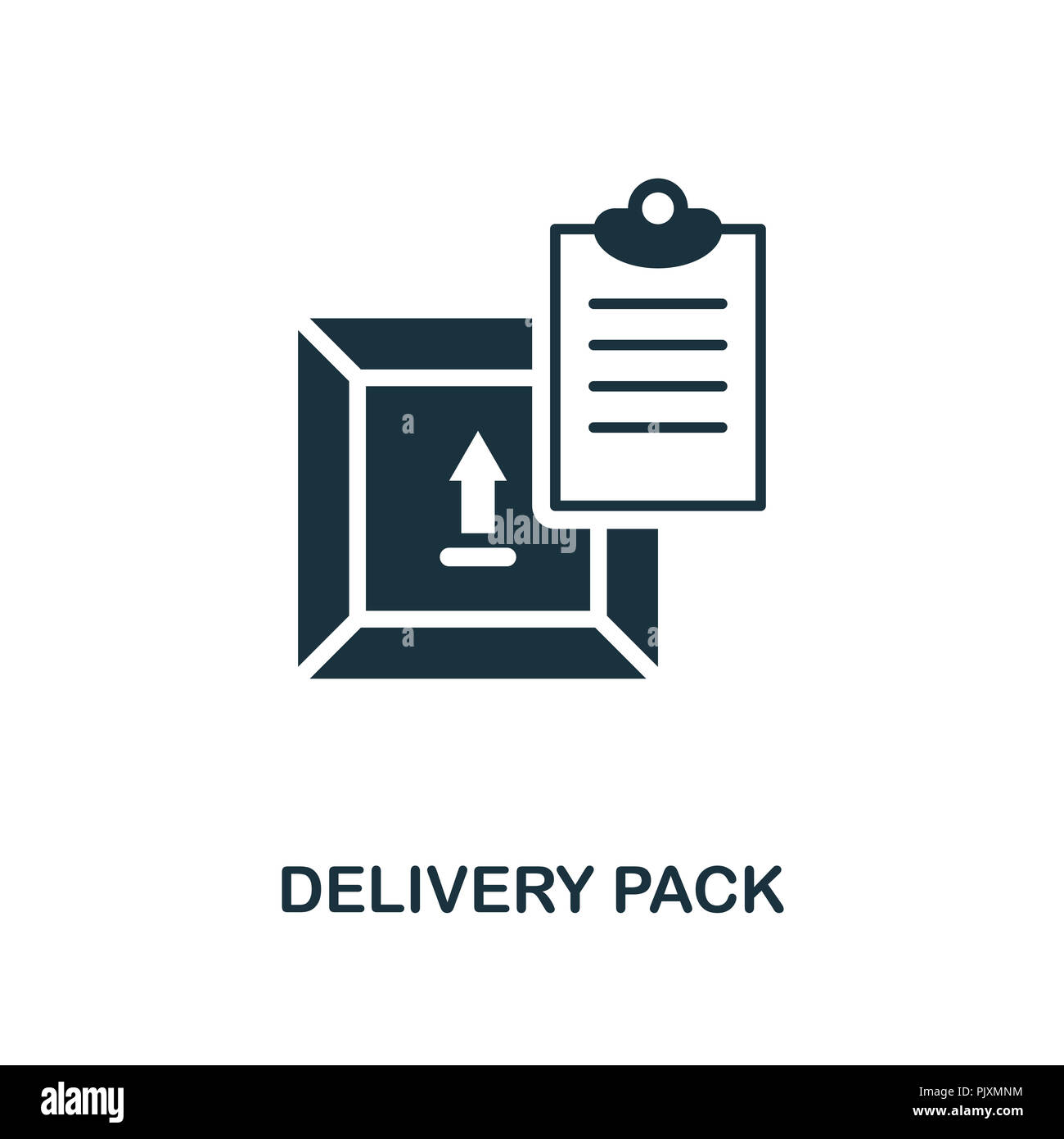 Delivery Pack icon. Monochrome style design from logistics delivery ...
