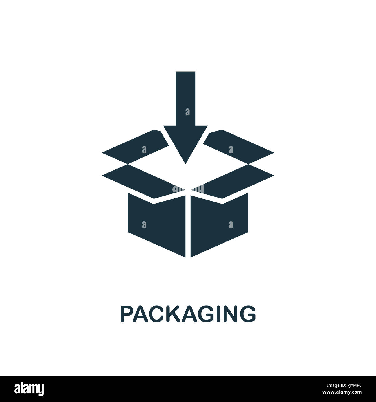Packaging icon. Monochrome style design from logistics delivery ... Packaging icon. Monochrome style design from logistics delivery ...