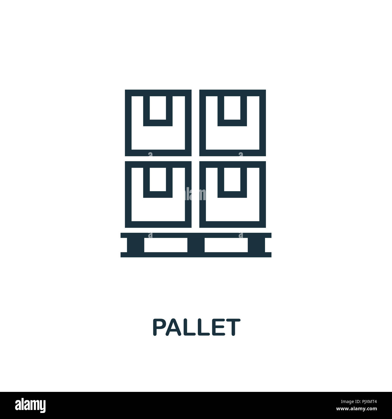Pallet Icon Monochrome Style Design From Logistics Delivery Collection Ui Pixel Perfect