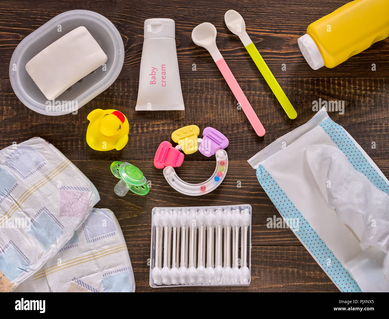 Japanese diapers, wet wipes, soap, baby powder, cream, tither, cotton ...