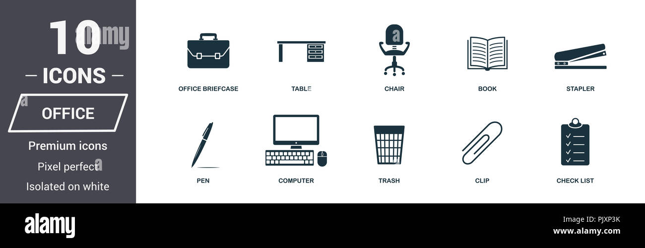 Office icons set. Premium quality symbol collection. Office icon set ...