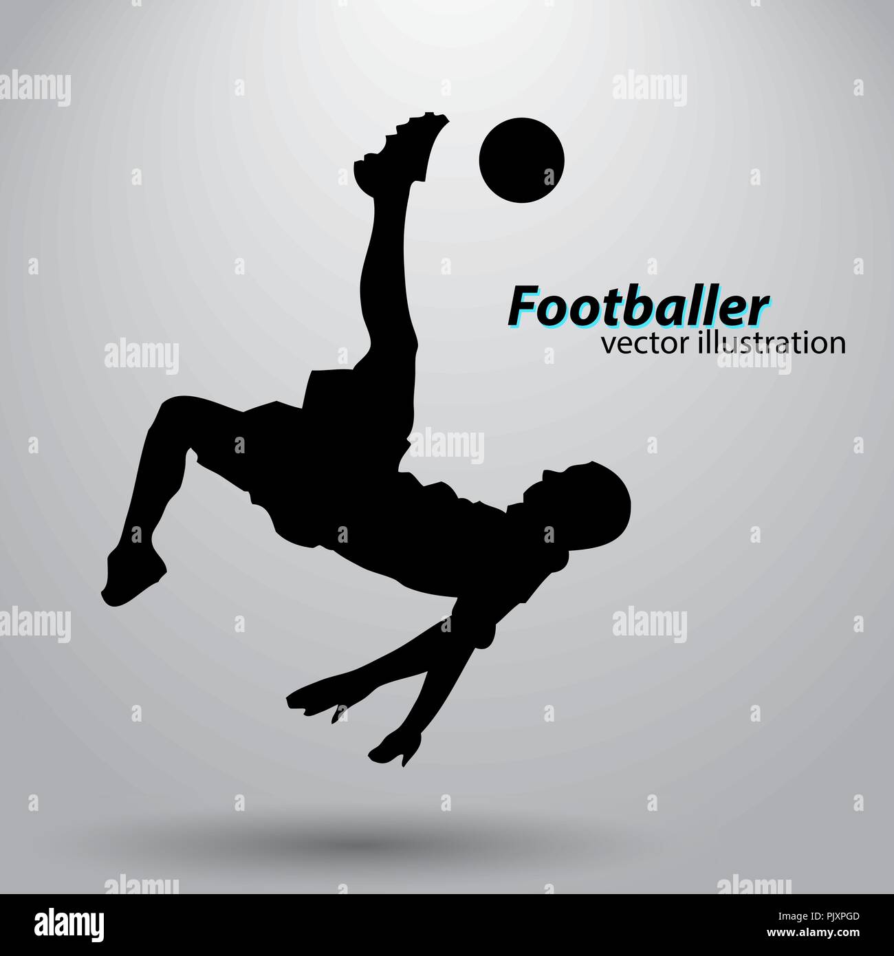 Footballer silhouette isolated hi-res stock photography and images - Alamy