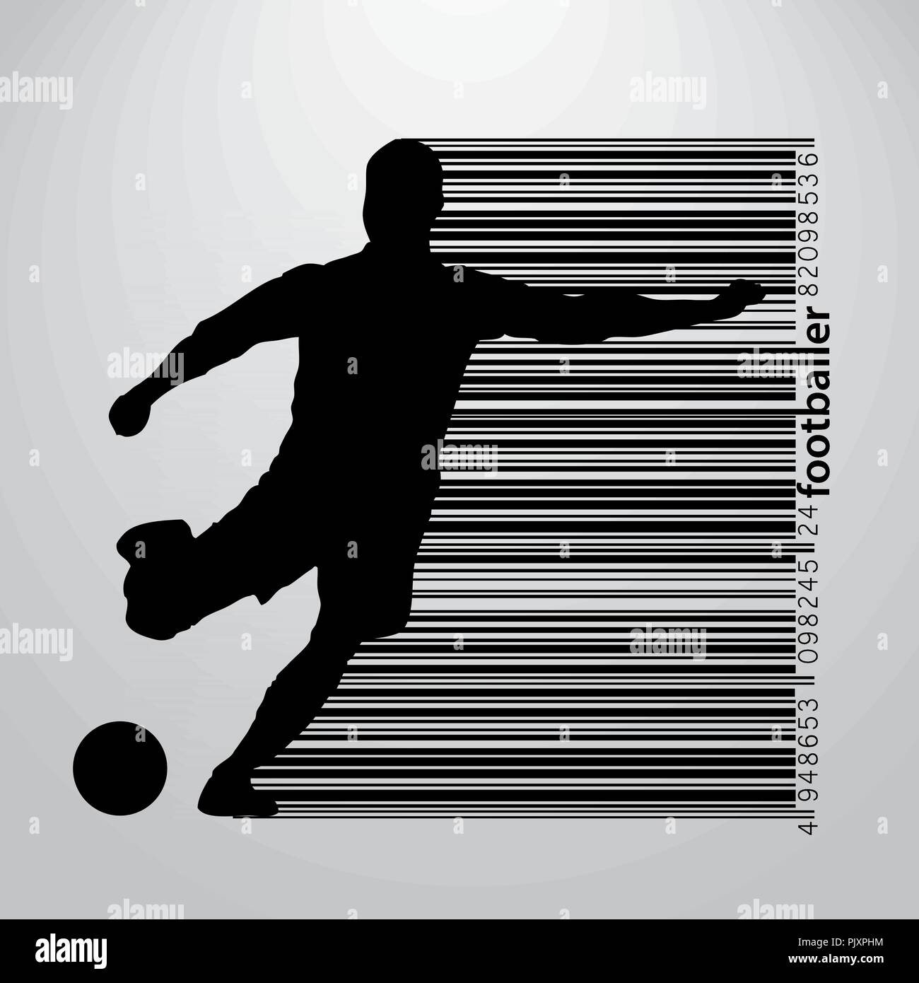 Kicking a ball painting hi-res stock photography and images - Alamy