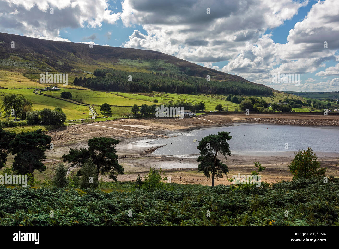 Low Water at Dovestone Reservoir, Greenfield, Oldham, Greater ...