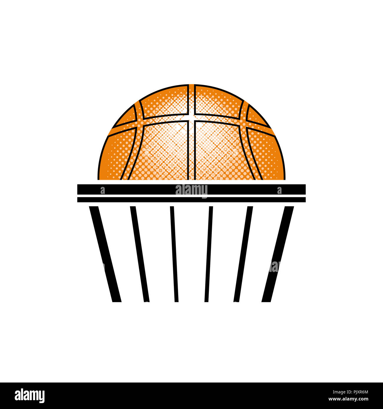 Basketball Orange Ball Icon. Sports Equipment Design Element Stock ...