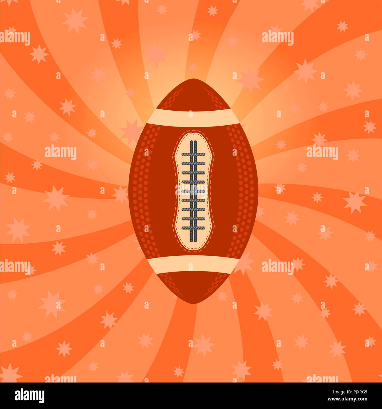 American Football Ball. Rugby Sport Icon. Sports Equipment Oval Design ...