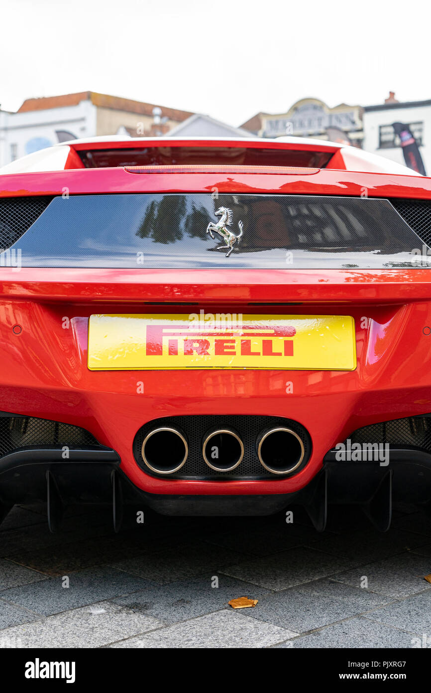 Rear view of a Ferrari car Stock Photo - Alamy