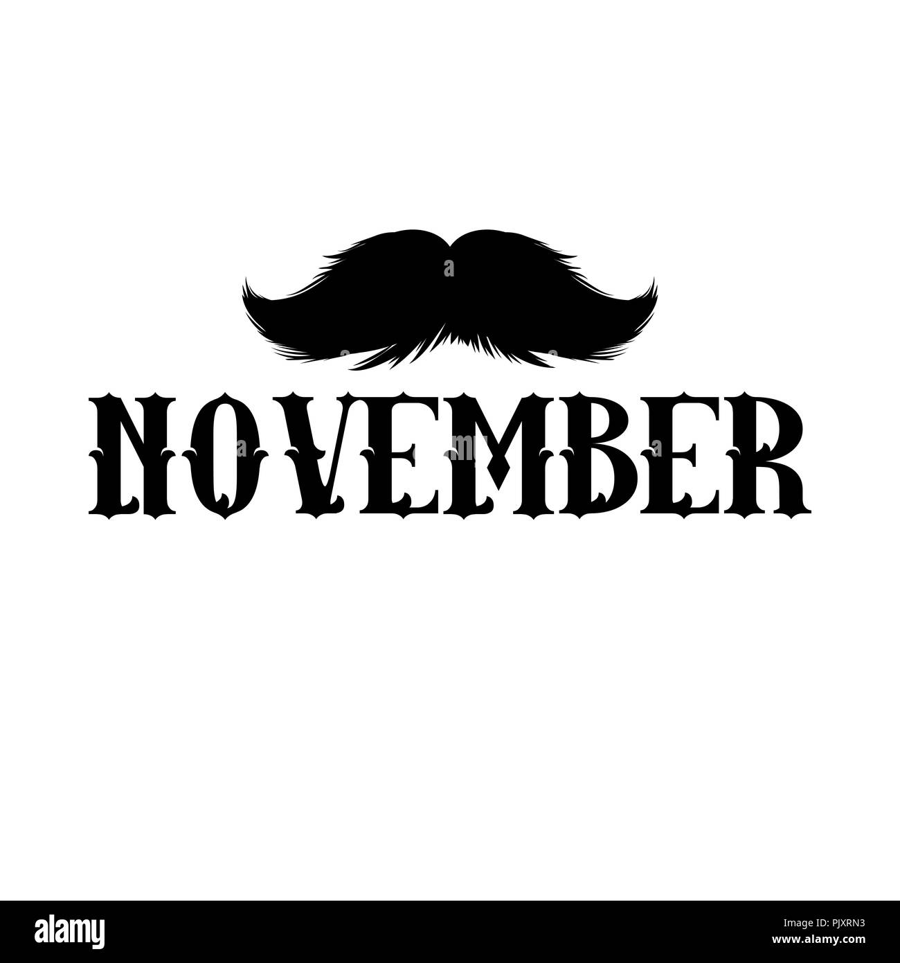 Moustaches Clipart. Black Isolated Silhouette and Hand Drawn Lettering ...
