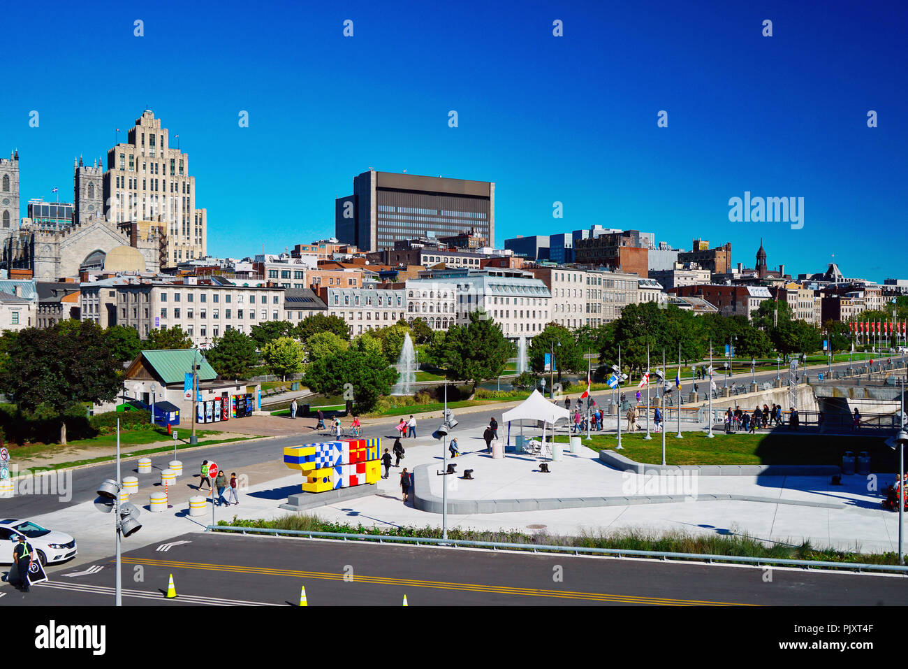 Montreal,Canada, 8 September,2018. The Old Port promenade in Old ...