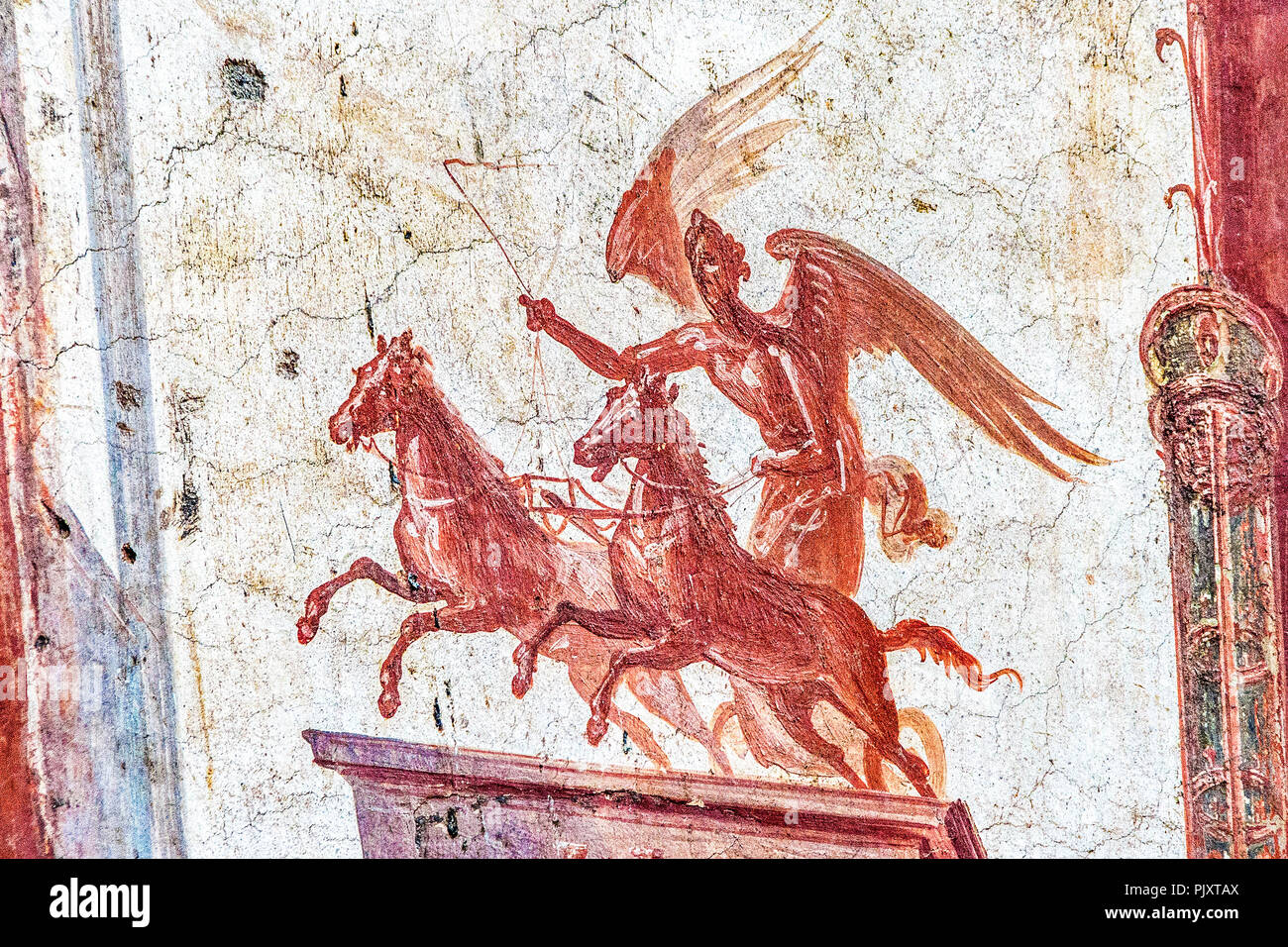 Mural In A Roman Villa, Herculaneum, Campania, Italy Stock Photo - Alamy