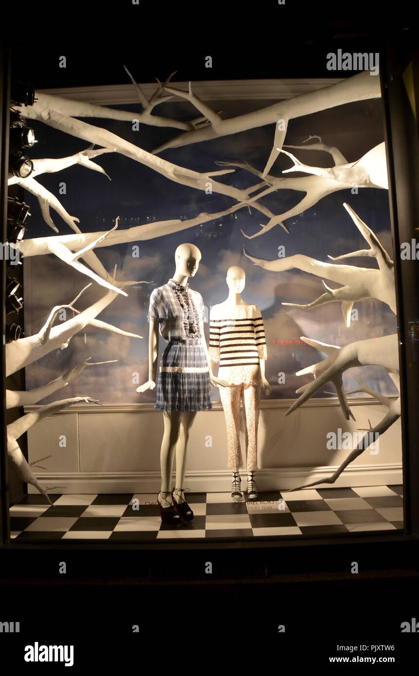 Window display at Bergdorf Goodman in NYC on June 26, 2015 Stock Photo ...