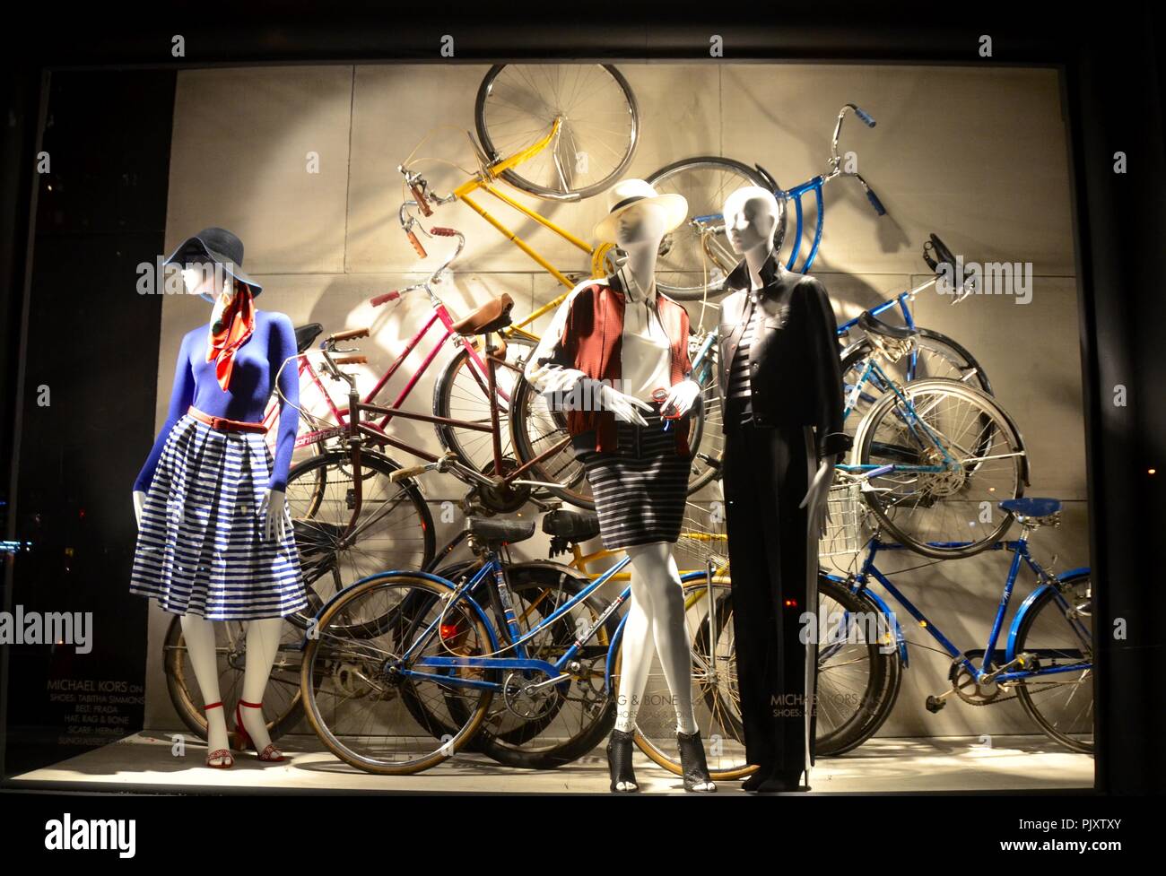 Window display at Bergdorf Goodman in NYC on June 26, 2015 Stock Photo ...