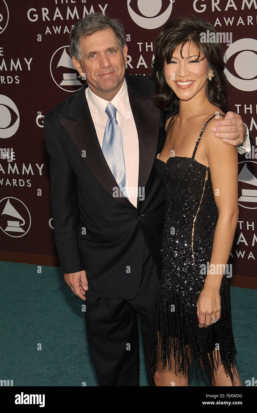 Les Moonves and Julie Chen arriving at the 47th Annual Grammy Awards at ...