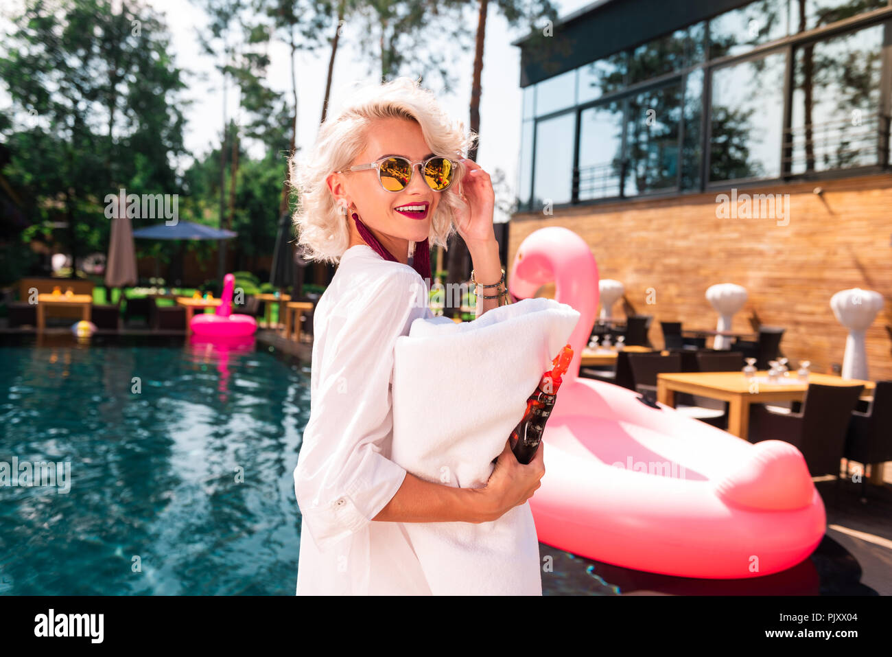 Young woman sunbathe bikini hi-res stock photography and images - Alamy