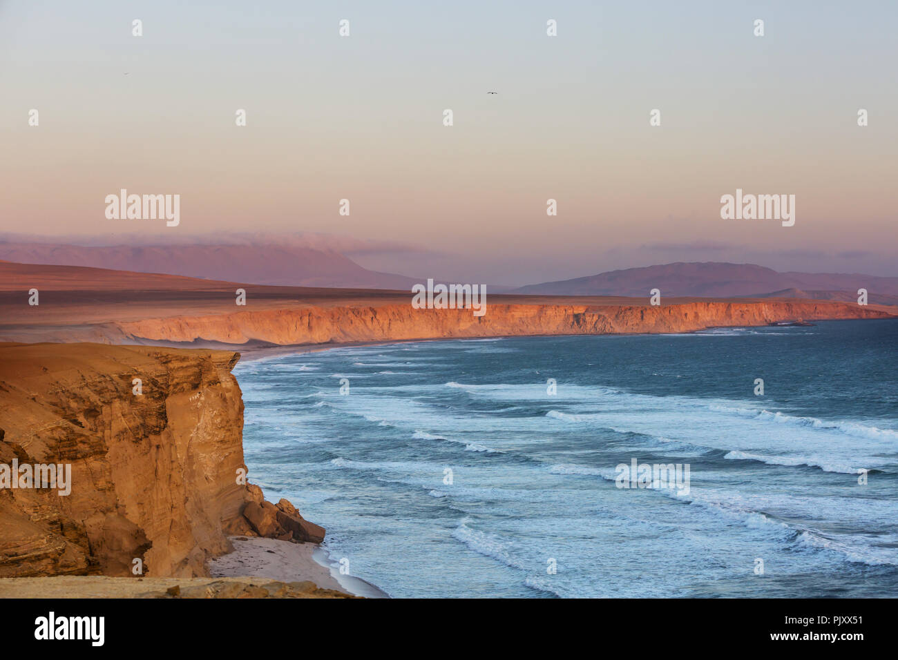 Beautiful coastline landscapes in Paracas National Reserve, Ica Region ...