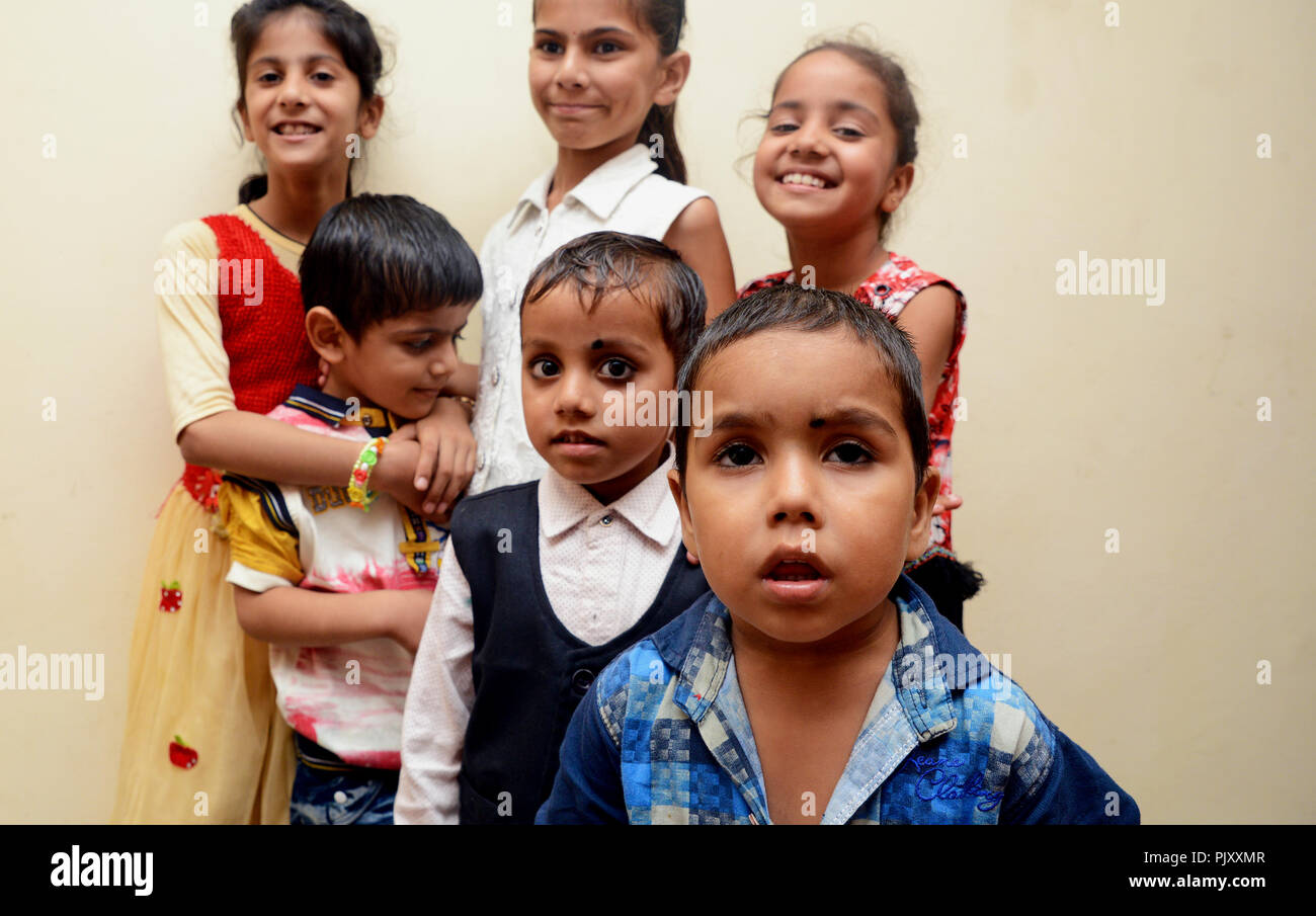 Group of happy Indian children Stock Photo - Alamy