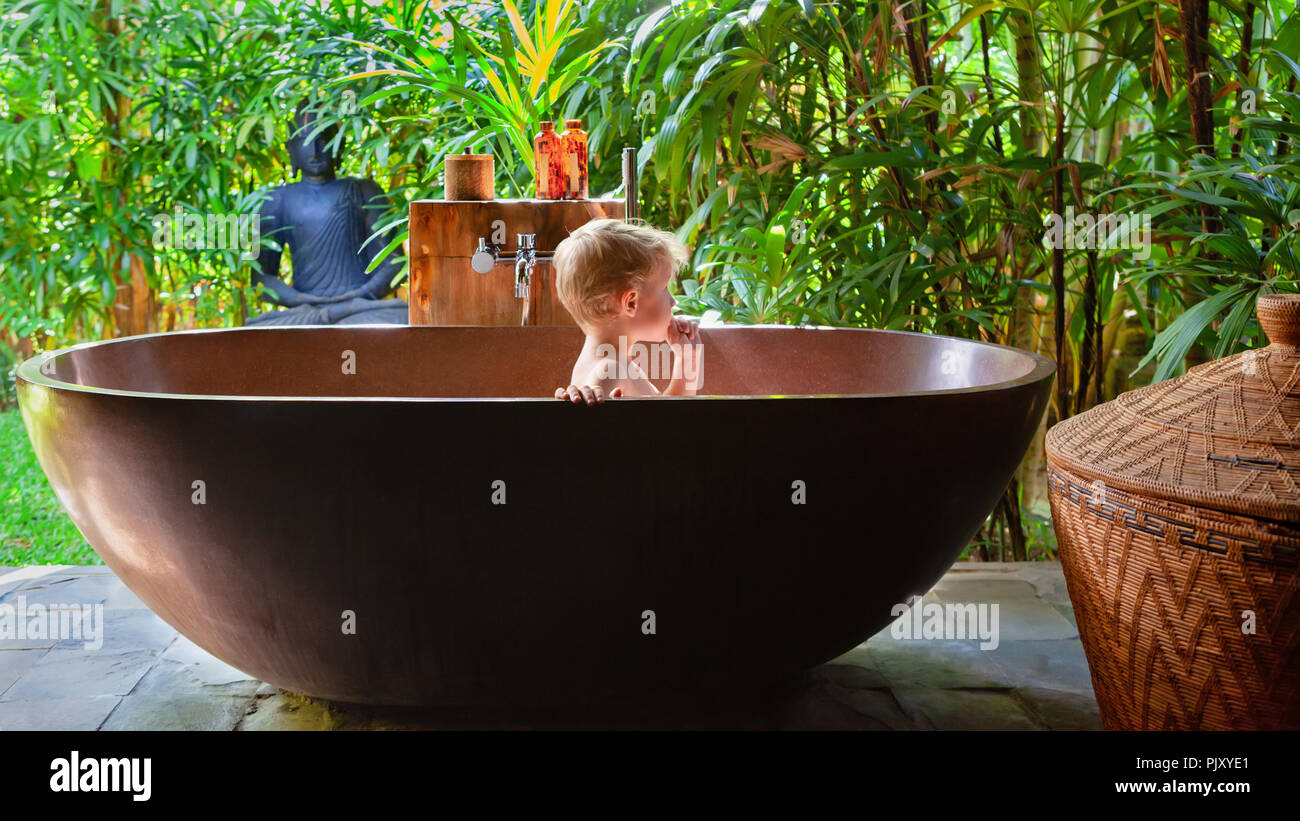 Child Bathroom Shower High Resolution Stock Photography and Images - Alamy