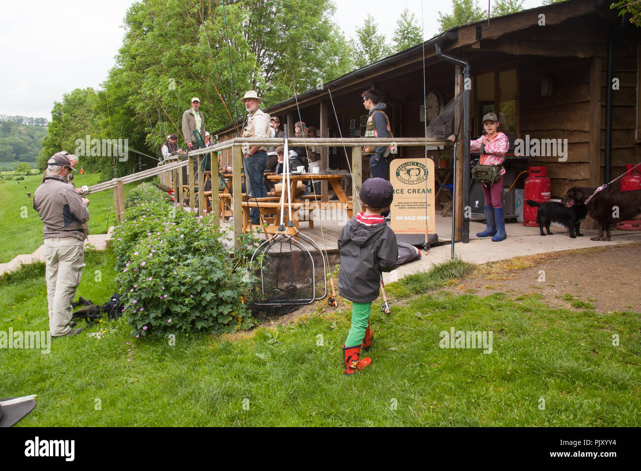 Meon Springs Trout Fishery, Hampshire, England, United Kingdom Stock ...