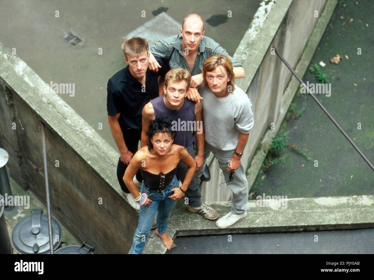 Ina Deter, deusche Sängerin mit ihrer Band in Berlin, Deutschland 1983 ...