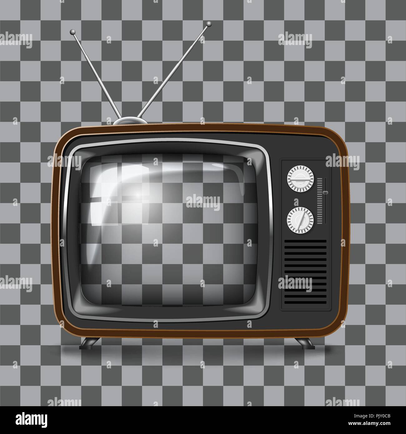 Vector Retro TV Stock Vector Image & Art - Alamy