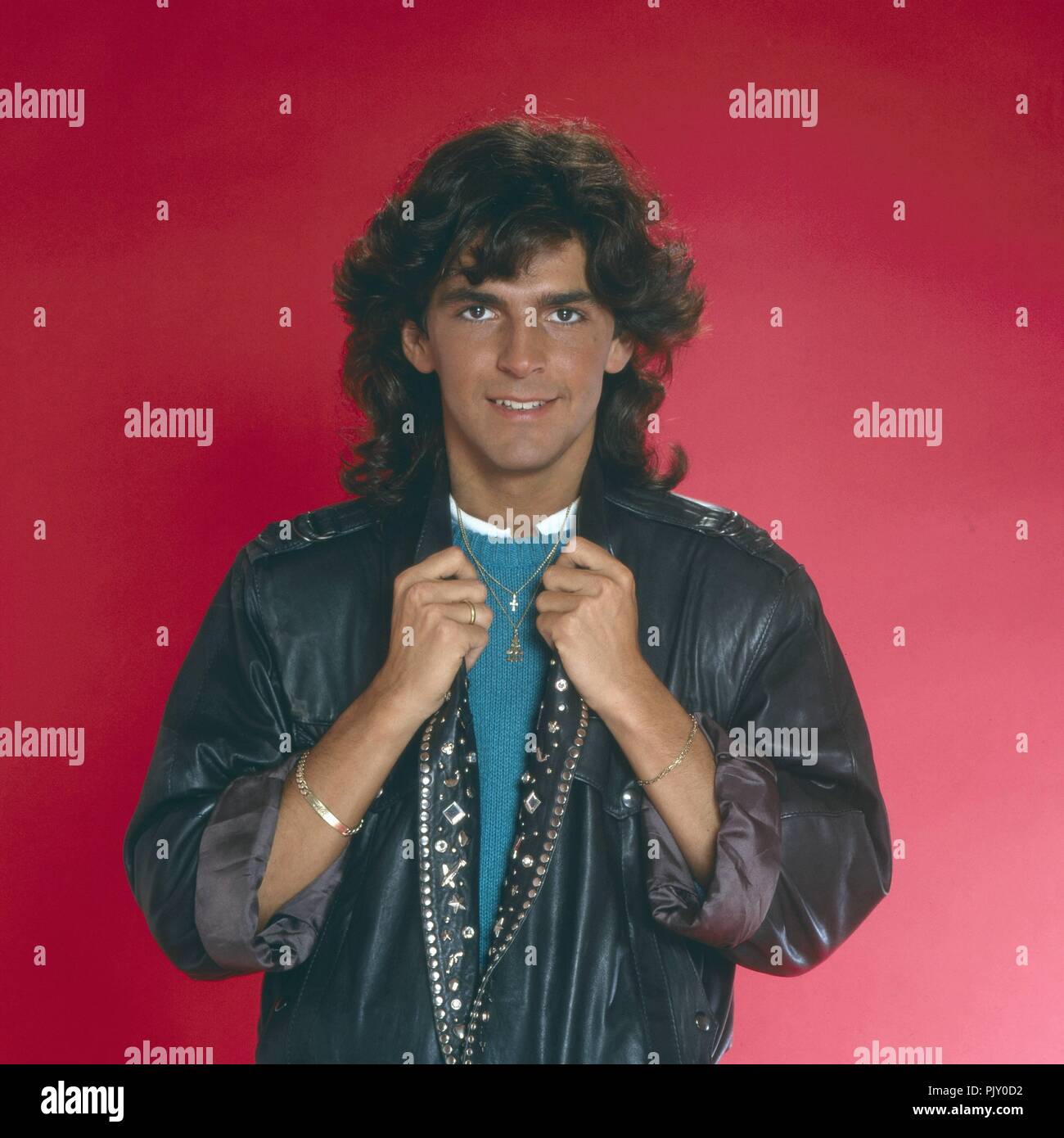Thomas Anders, Sänger der Band "Modern Talking" bei einem Fotoshooting ...