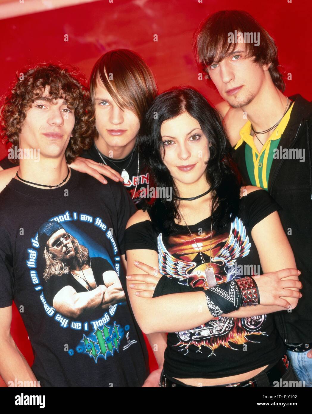 "Silbermond", deutsche Pop-Rock-Band, bei einem Promoshoot in München ...