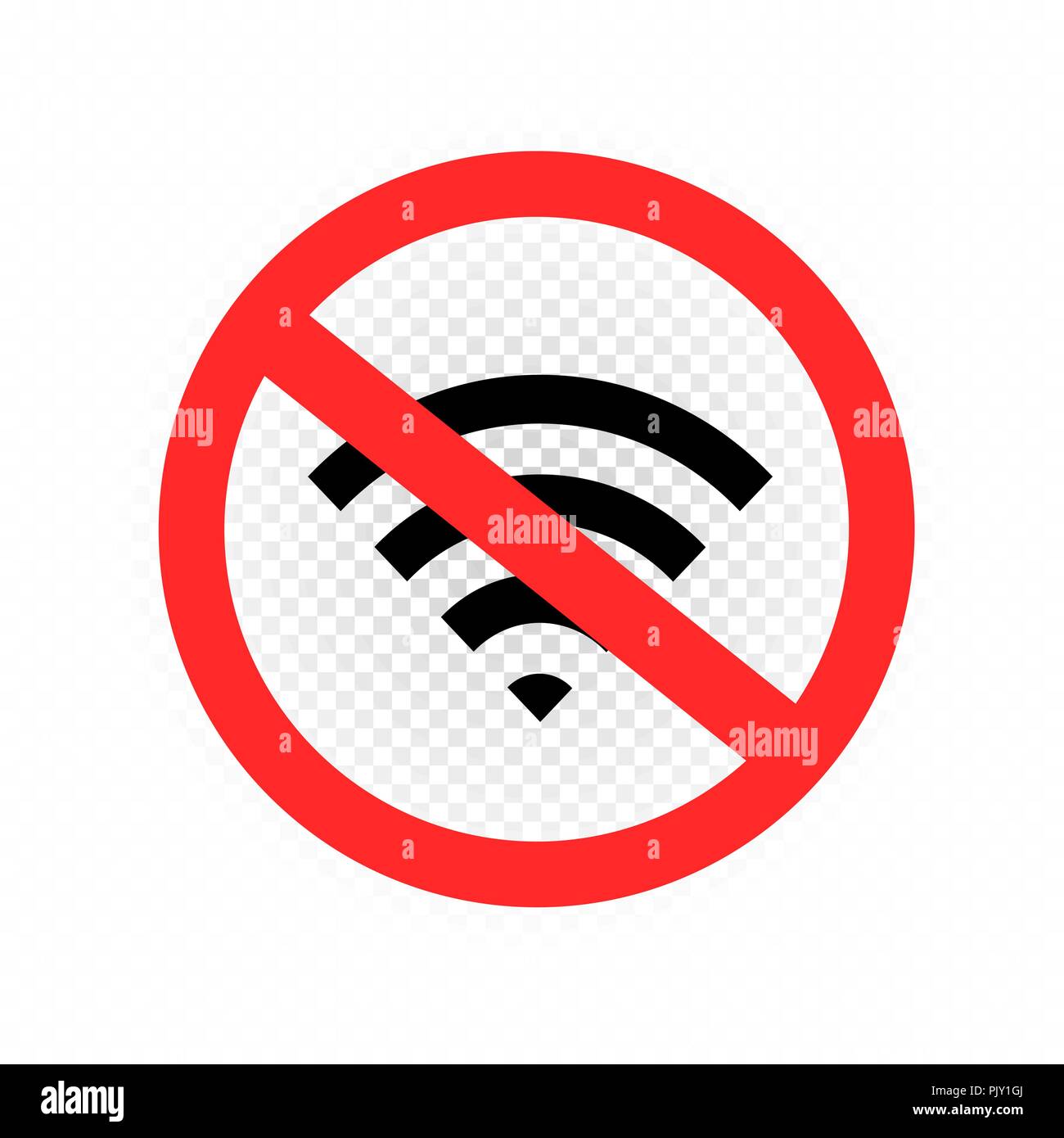 Ban wi fi symbol Cut Out Stock Images & Pictures - Alamy