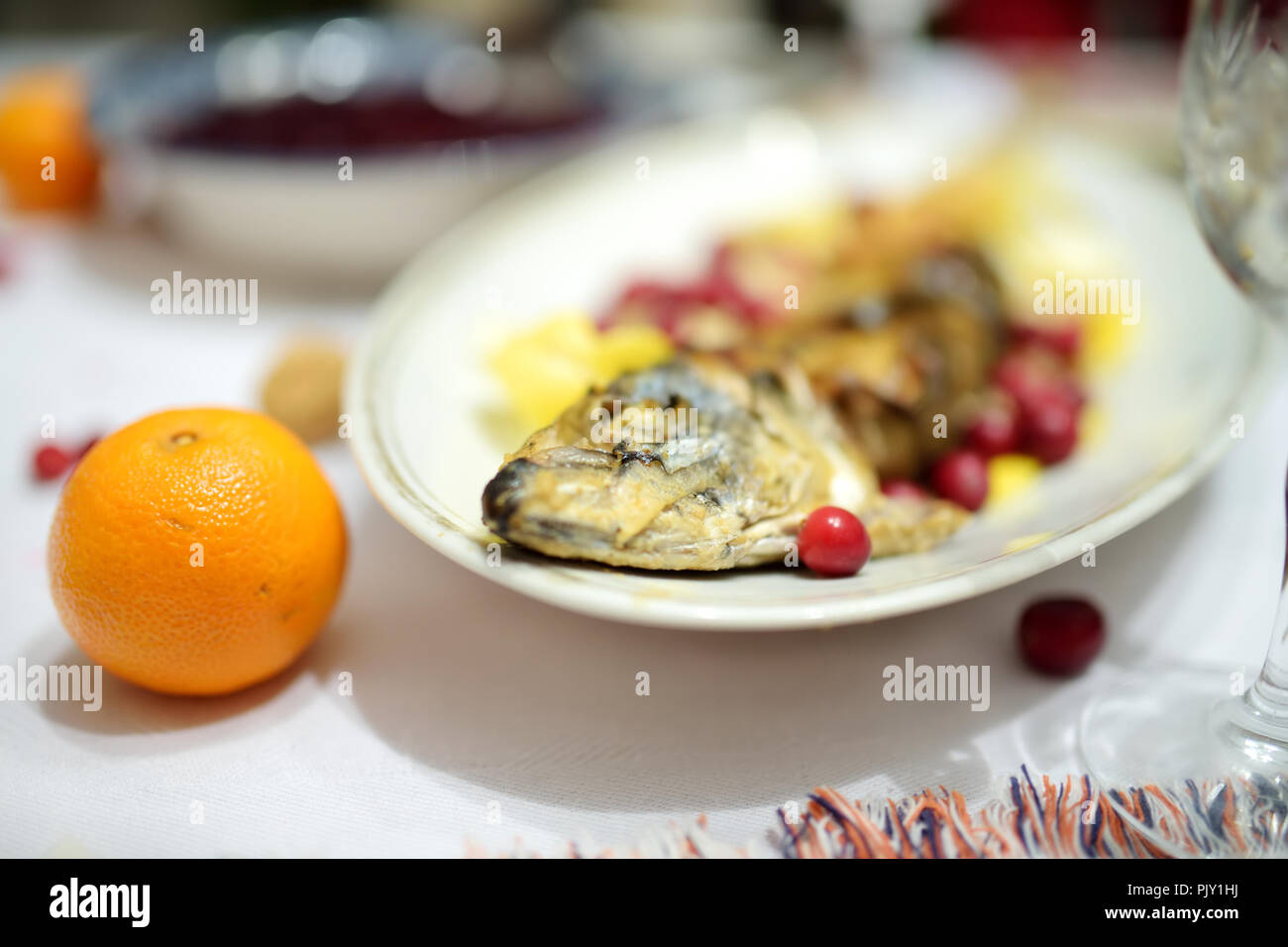 Traditional Christmas Eve dinner in Lithuania, held on the twenty ...