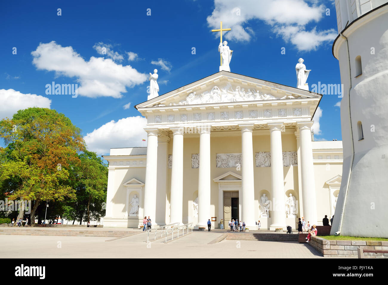 VILNIUS, LITHUANIA - JUNE 15, 2018: The Cathedral Basilica of St ...