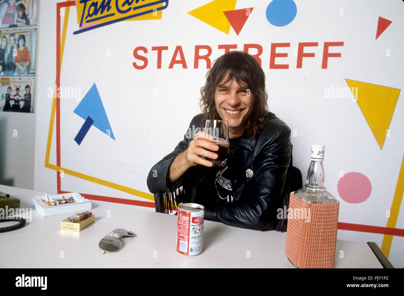 Michael Burston (Motörhead) on 23.07.1986 in München / Munich. | usage ...