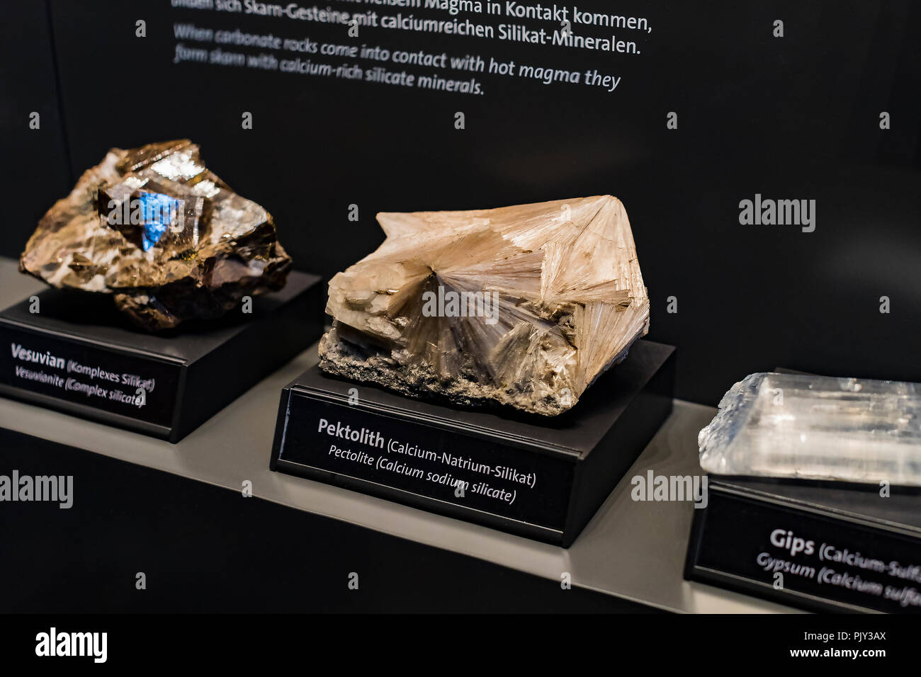 3 SEPTEMBER 2018, VIENNA, AUSTRIA: Collection of minerals of stones and ...