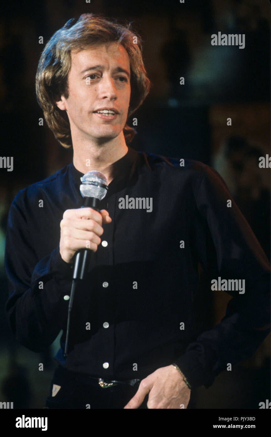Robin Gibb (Bee Gees) on 21.04.1983 in Bremen. | usage worldwide Stock ...
