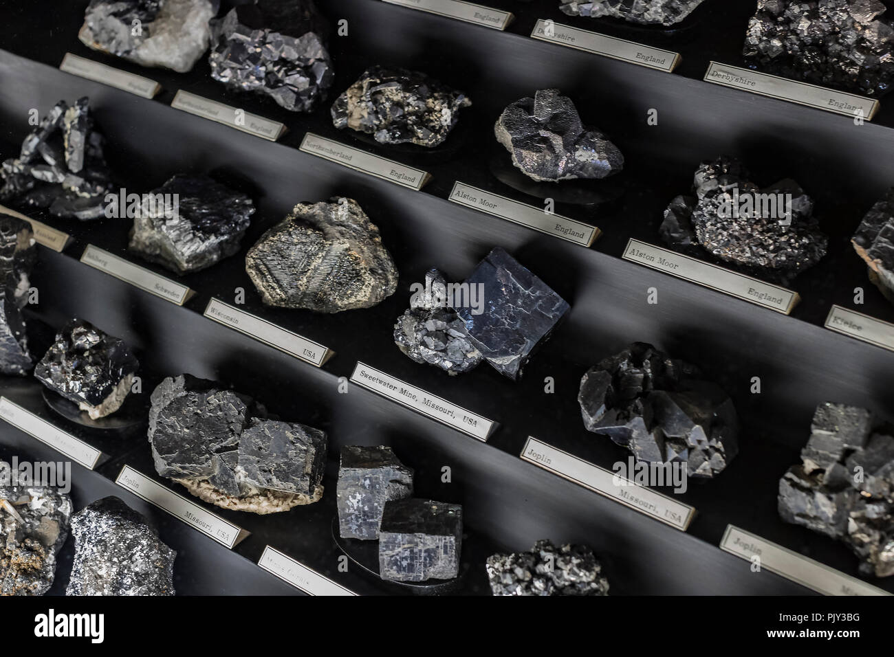 3 SEPTEMBER 2018, VIENNA, AUSTRIA: Collection of minerals of stones and ...