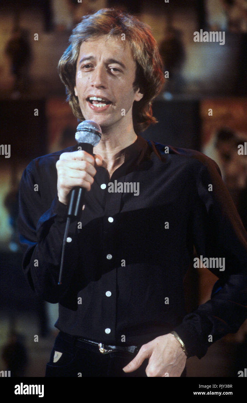 Robin Gibb (Bee Gees) on 21.04.1983 in Bremen. | usage worldwide Stock ...