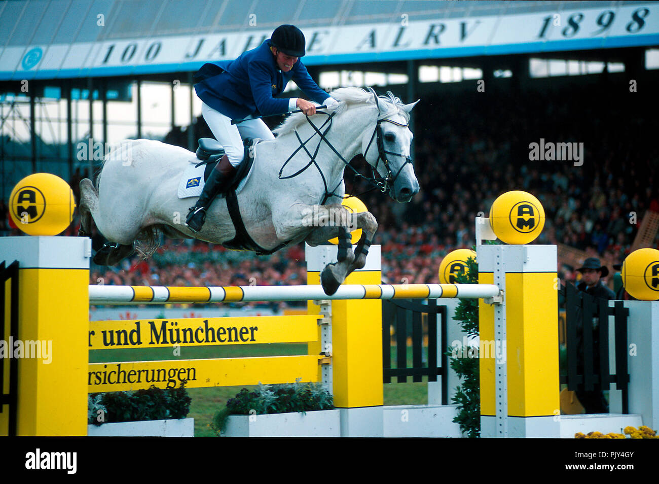 CHIO Aachen, July 2000, Jos Lansink (NED) riding Carthago Z Stock Photo ...