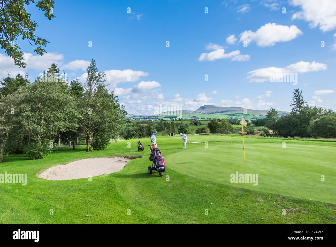 Golf in the Yorkshire Dales at Bentham Golf Club Stock Photo - Alamy