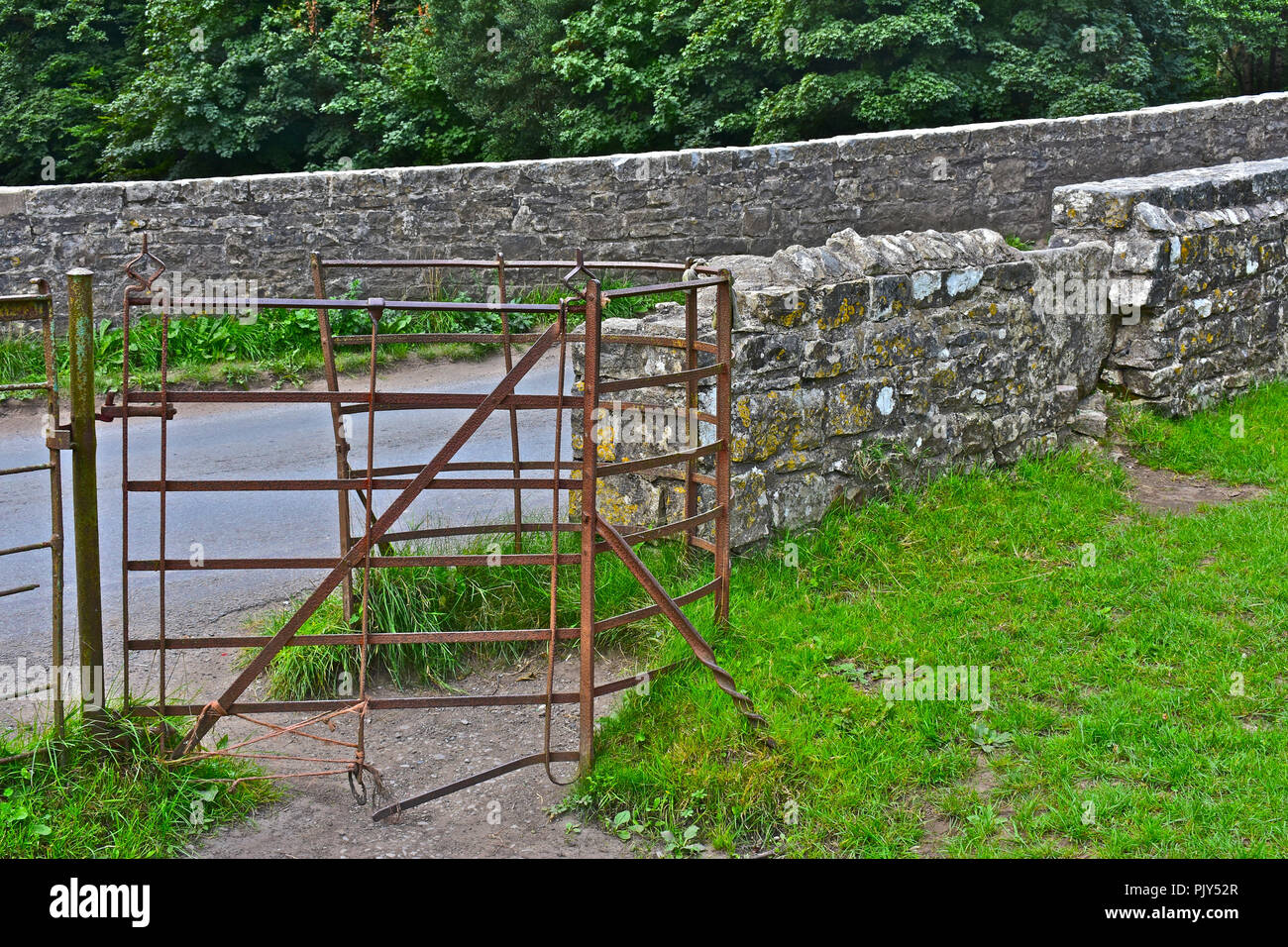 The Dipping Bridge which spans the river Ogmore close to the village of ...