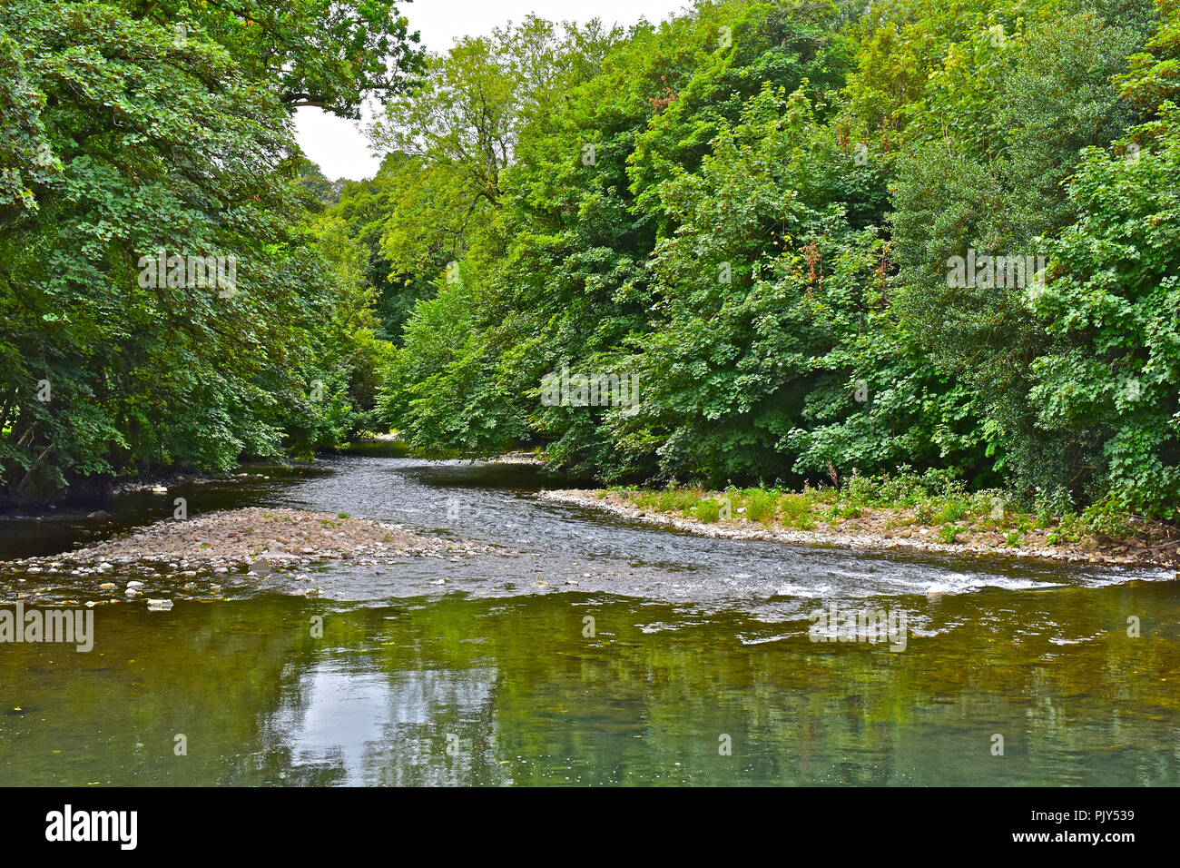The river Ogmore just south of the famous local landmark, the Dipping ...