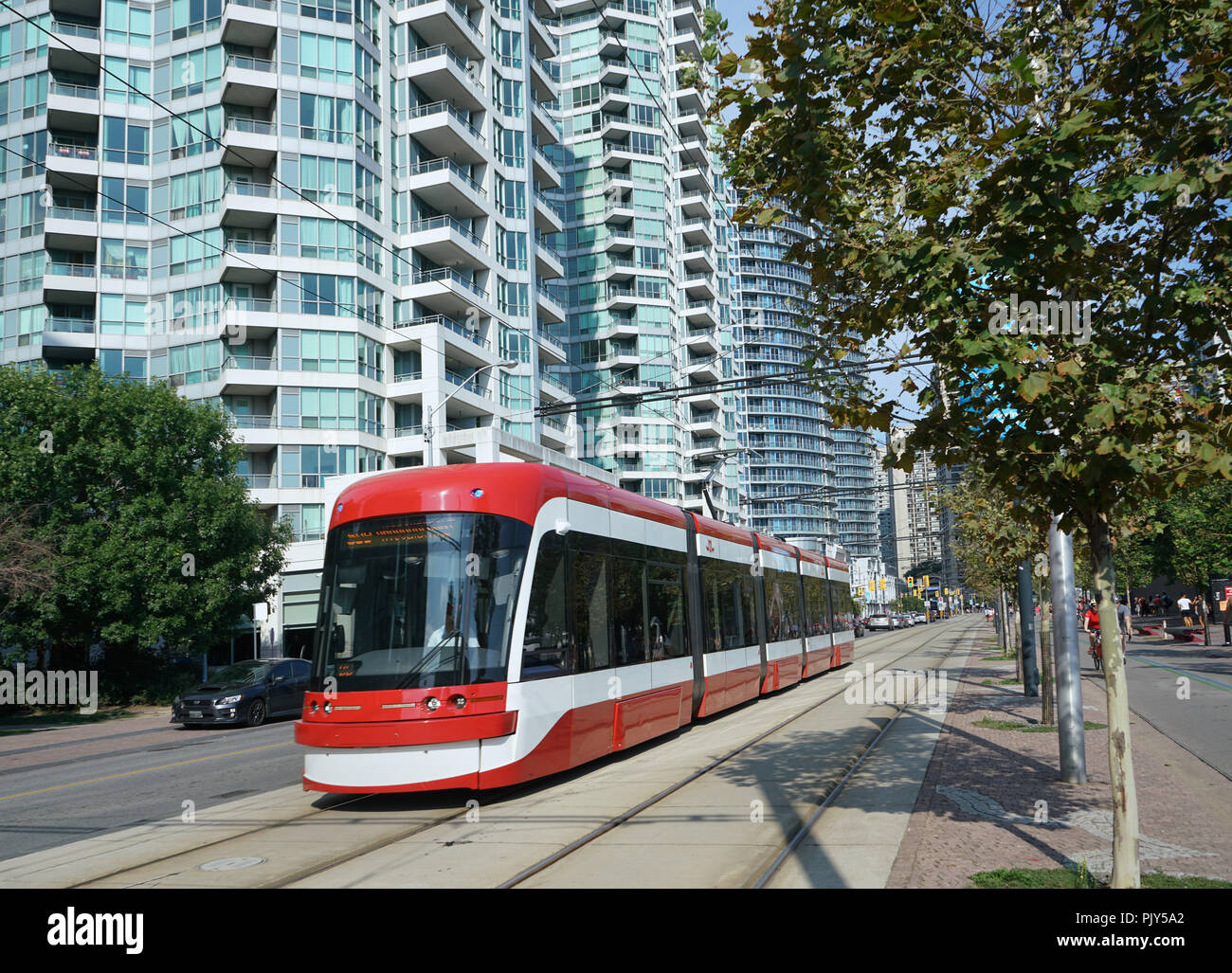 TORONTO - SEPTEMBER 2018: The waterfront area of downtown Toronto is ...