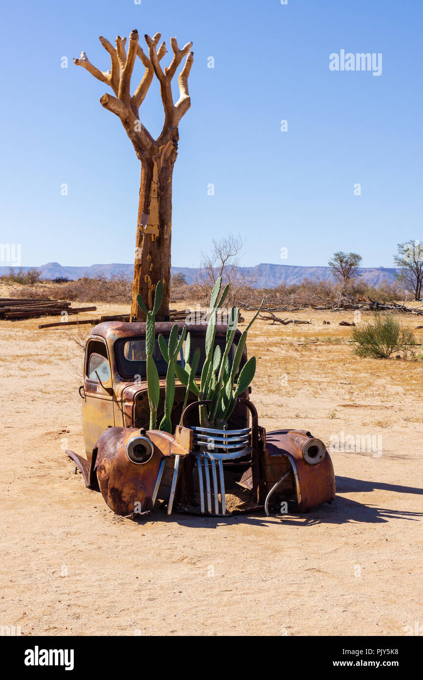 car cactus tree rust Stock Photo - Alamy