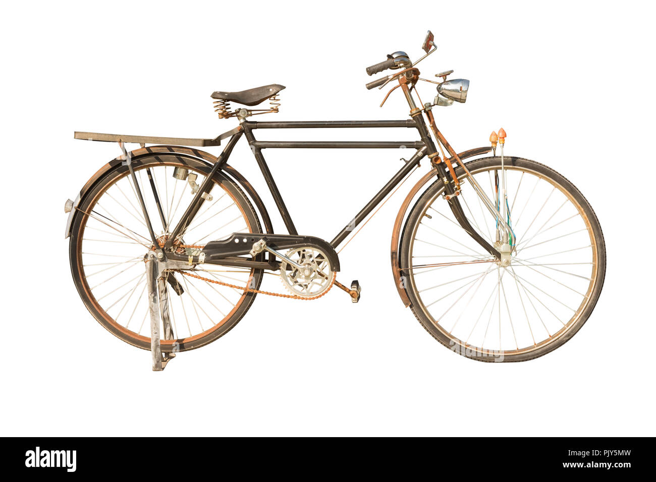 Old bike on street Cut Out Stock Images & Pictures - Alamy