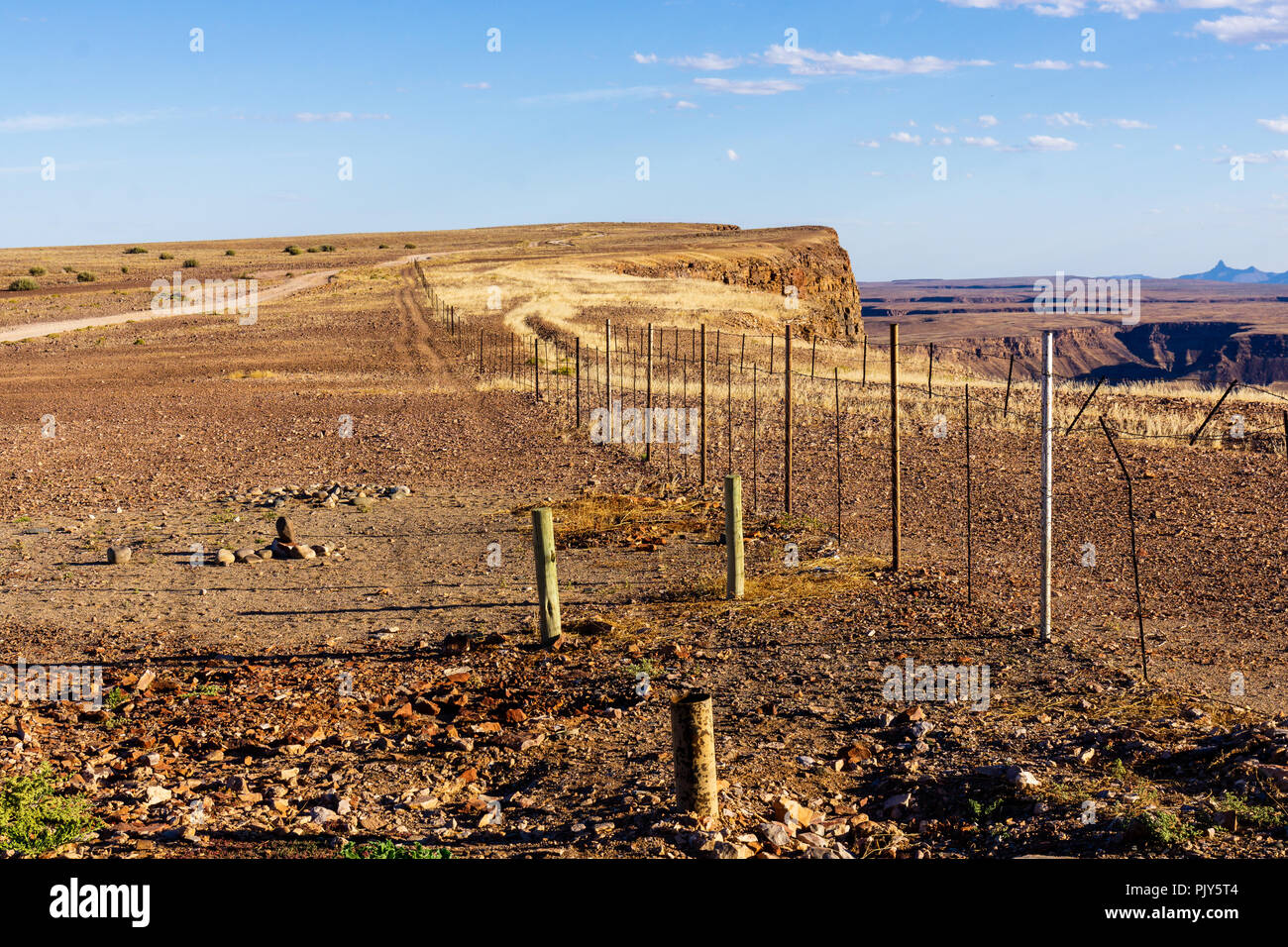 namibia fishriver fence Stock Photo - Alamy