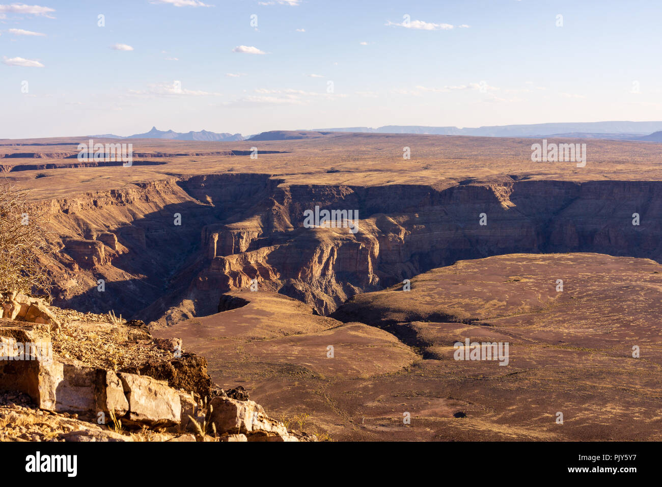 canyon namibia fishriver gorge clouds blue sky Stock Photo - Alamy