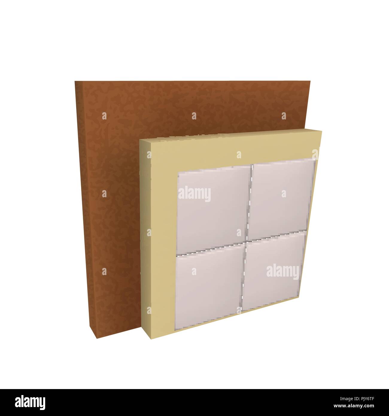 Ceramic Tile. Wall layer simple graphic. Vector illustration Stock ...