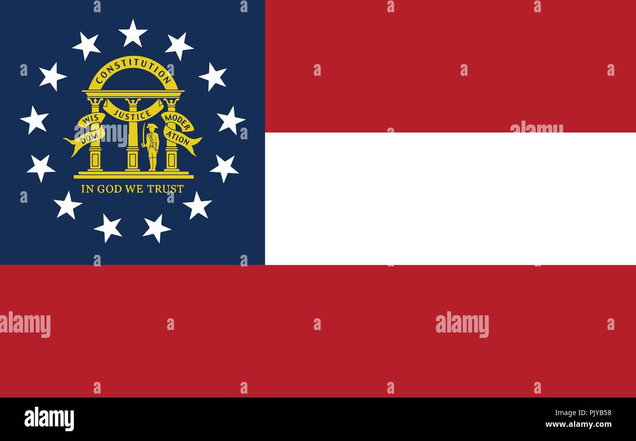 Georgia atlanta flag banner icon america Stock Vector Images - Alamy