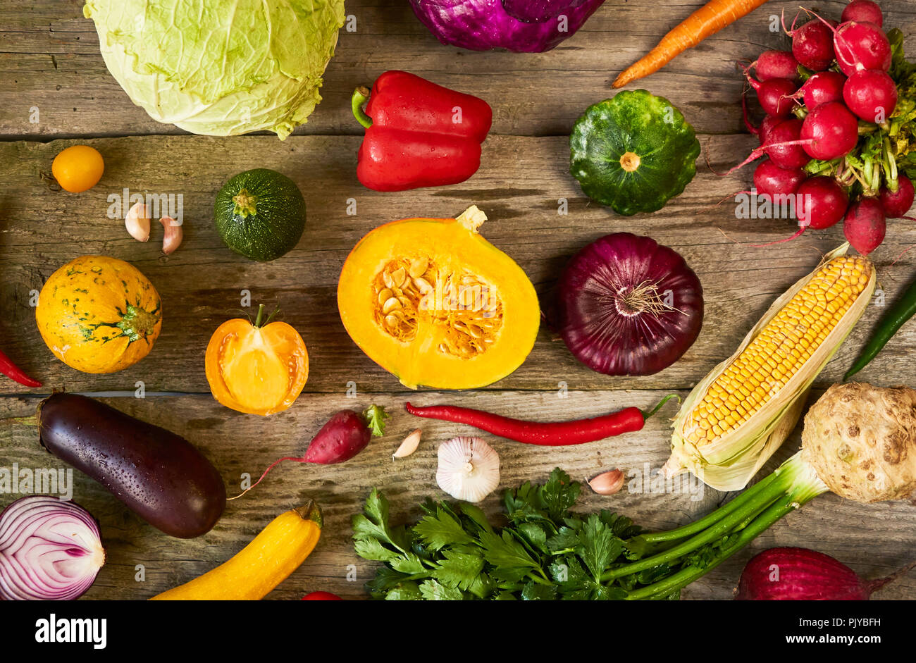 Assortment of fresh fruits and vegetables Stock Photo - Alamy